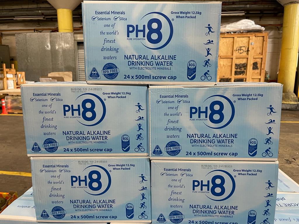 PH8 Natural Alkaline Water 500ml - 5 Boxes | United Foods