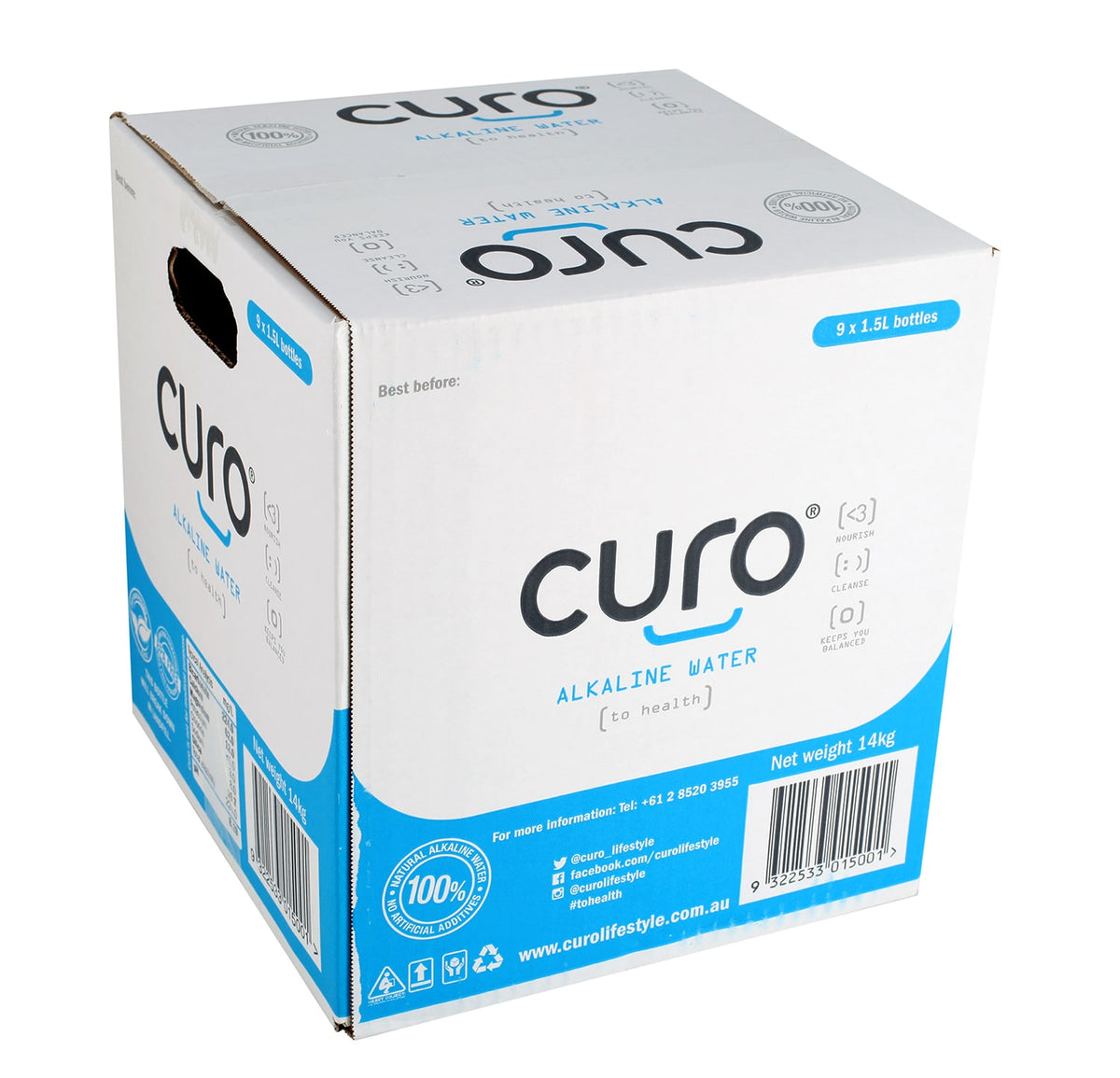 Curo Alkaline Water 1.5L - Box Of 9 | United Foods