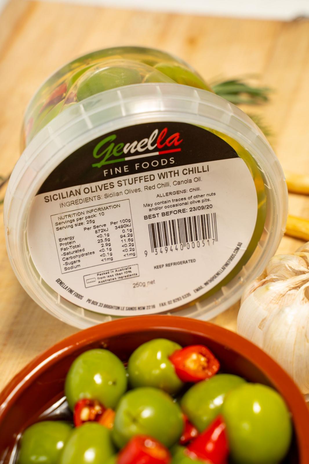 Stuffed Olives Pack - 8 x 250g Tubs | United Foods